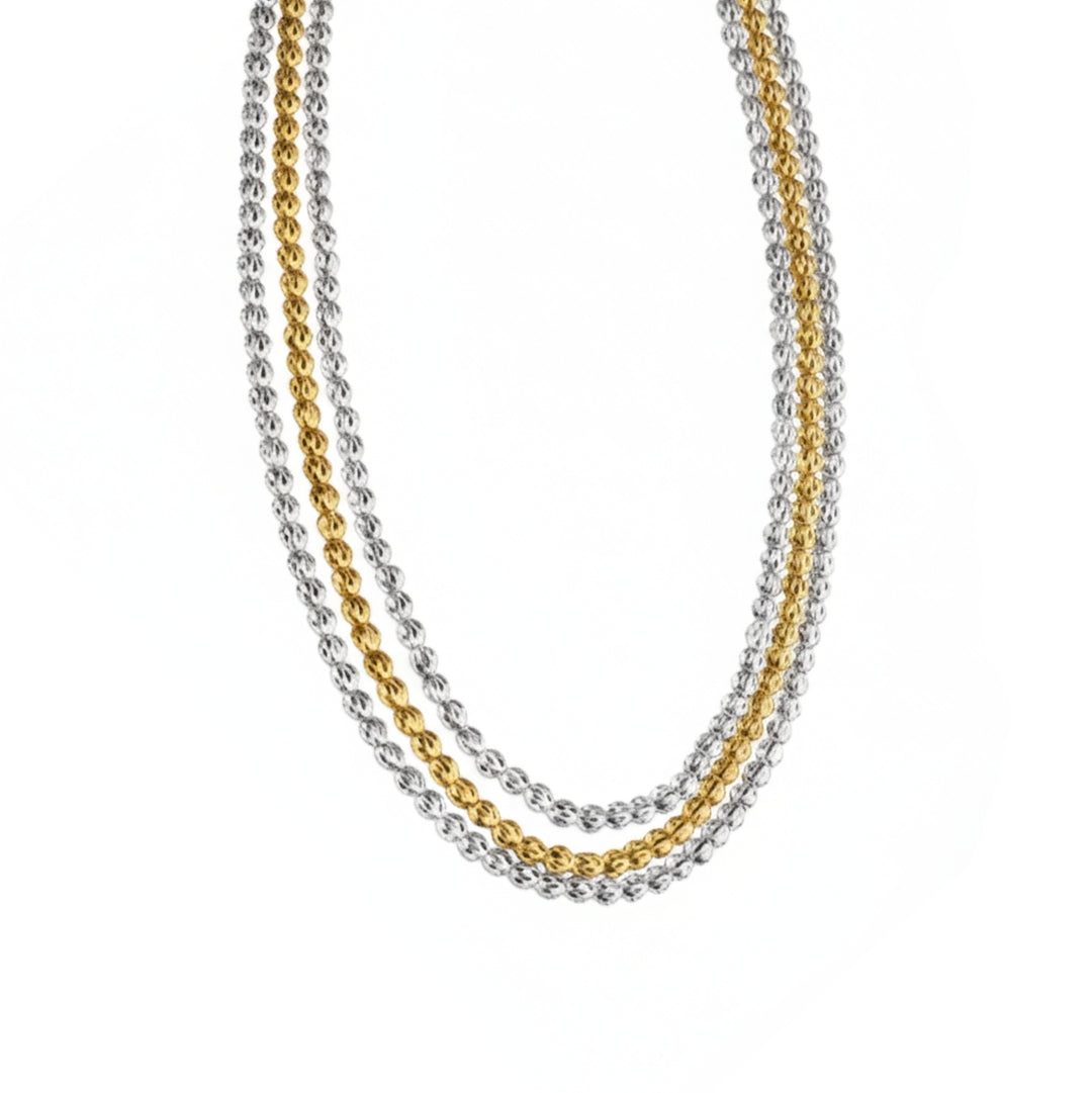 Swarna Rajat Putali Haar | Dual-Tone 92.5% Sterling Silver Necklace