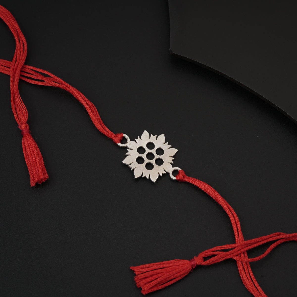 Silver Laser cut Rakhi