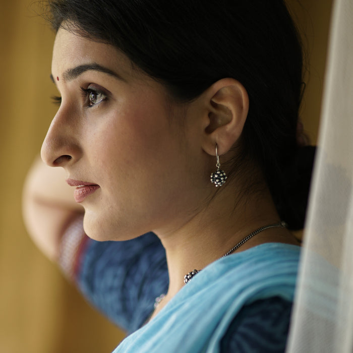 92.5 Handcrafted Silver Karnataka Earring Bugadi