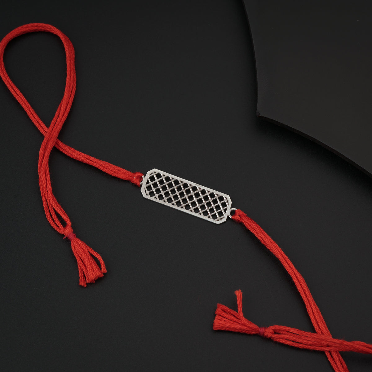 Silver Laser cut Rakhi