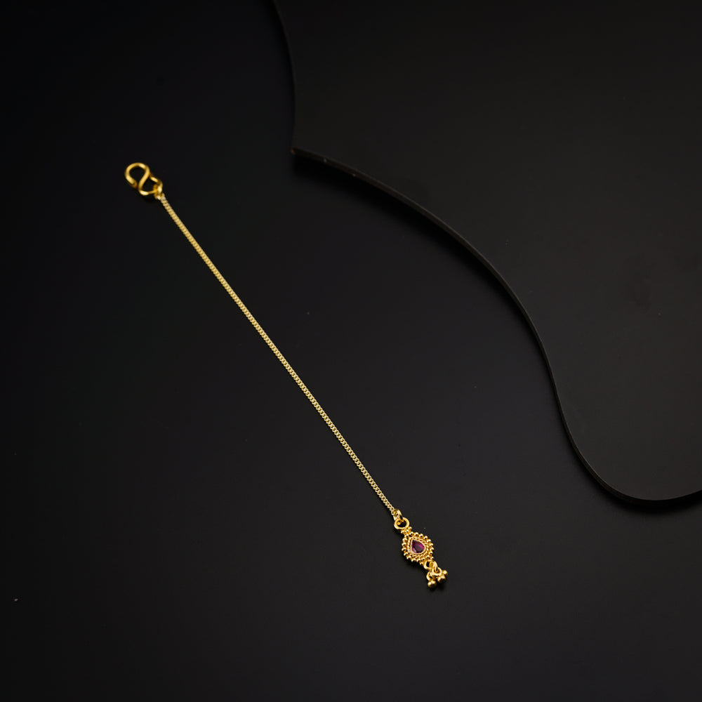 Silver Drop Shape Maang Tika with Ghungroo Motif - Gold Plated | House ...