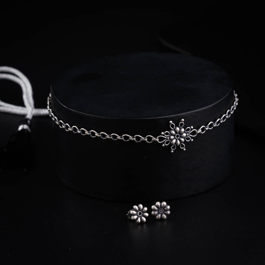 Silver Handmade Choker Set
